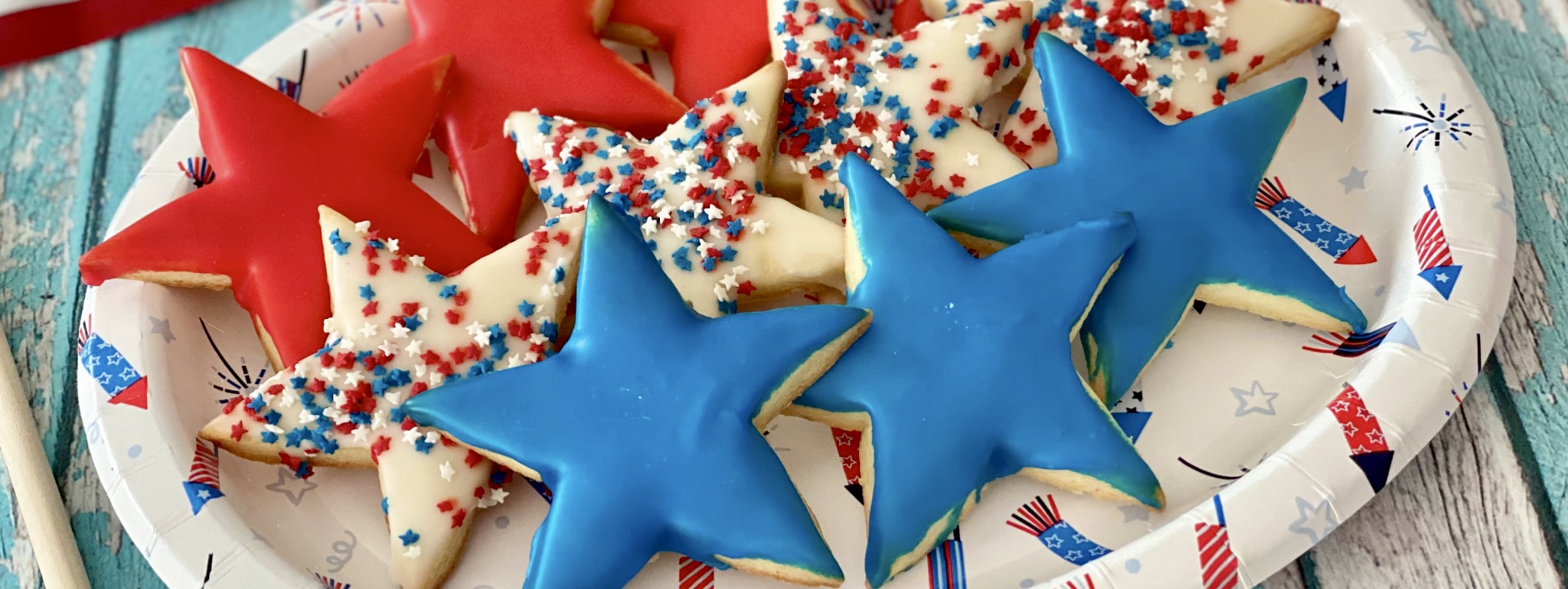 Red, White and Blue Patriotic Cookies - Baking with Nessa